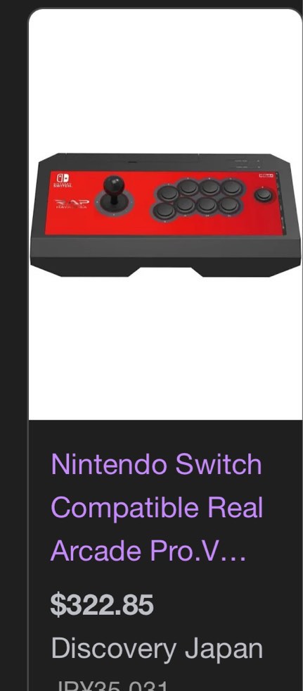 HORI Nintendo Switch Real Arcade Pro V Hayabusa fight stick, Video Gaming, Gaming Accessories ...