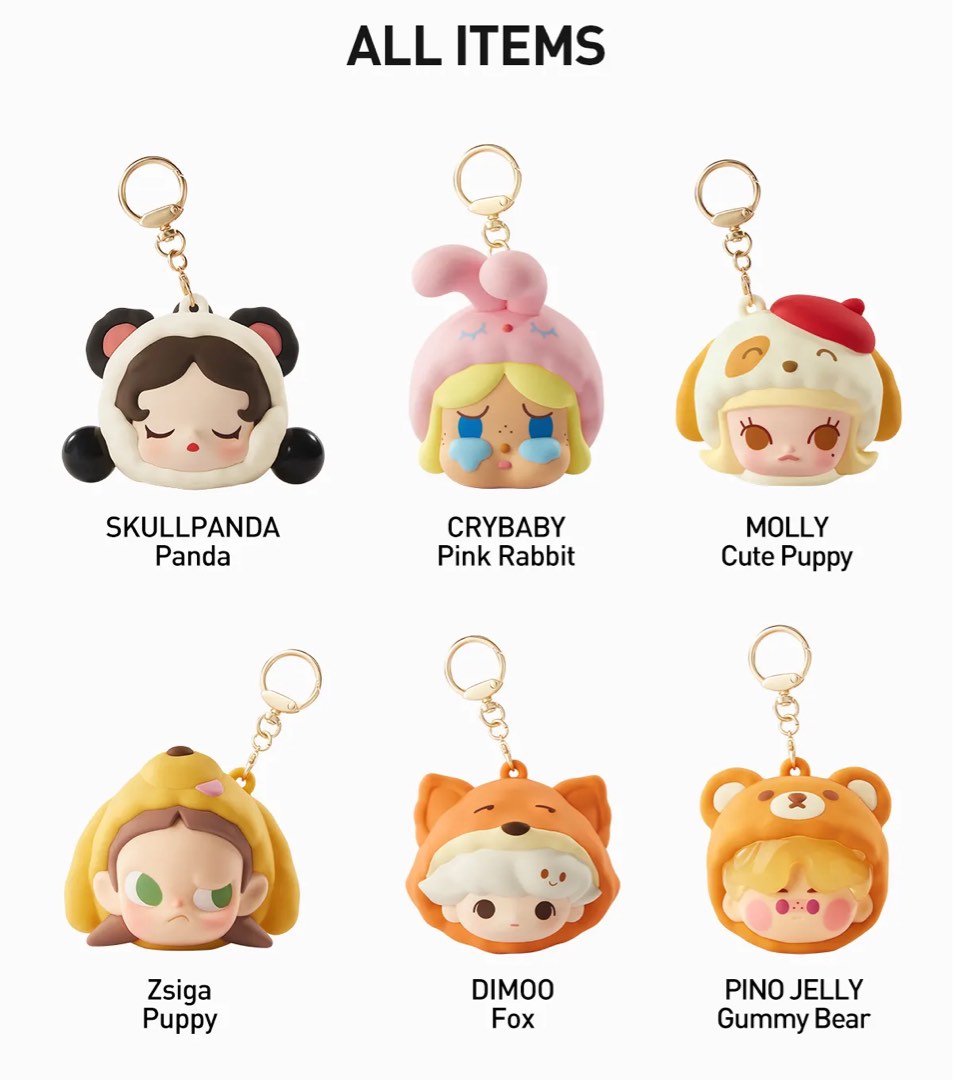 Pop Mart Pop Bean Pajama Party Earphone Bag Case Crybaby, Hobbies ...