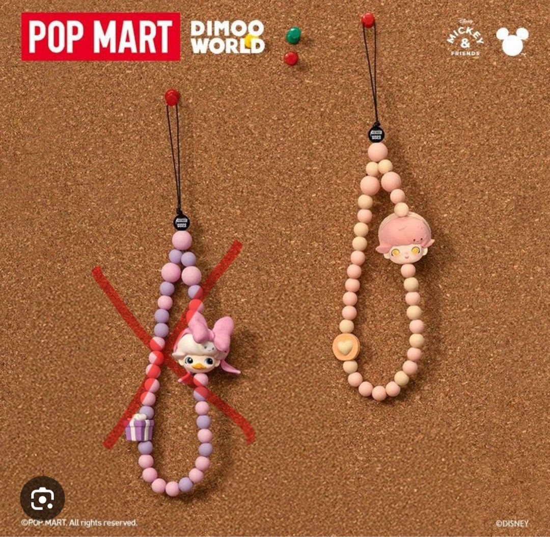 popmart dimoo world x disney lanyard series - chip n dale, Hobbies ...