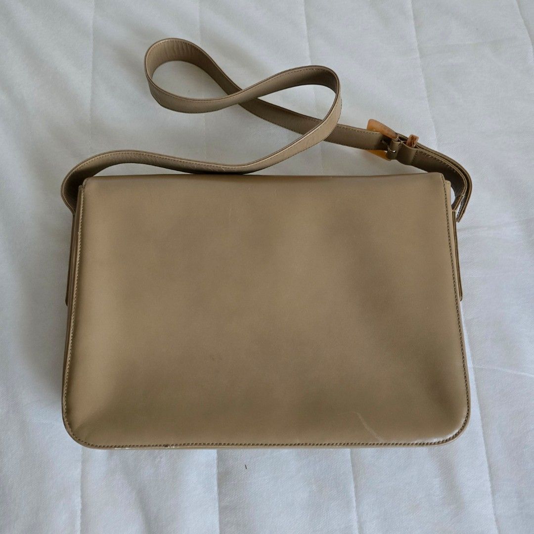 Prada Calfskin Signature Logo Crossbody Bag, Luxury, Bags & Wallets on Carousell