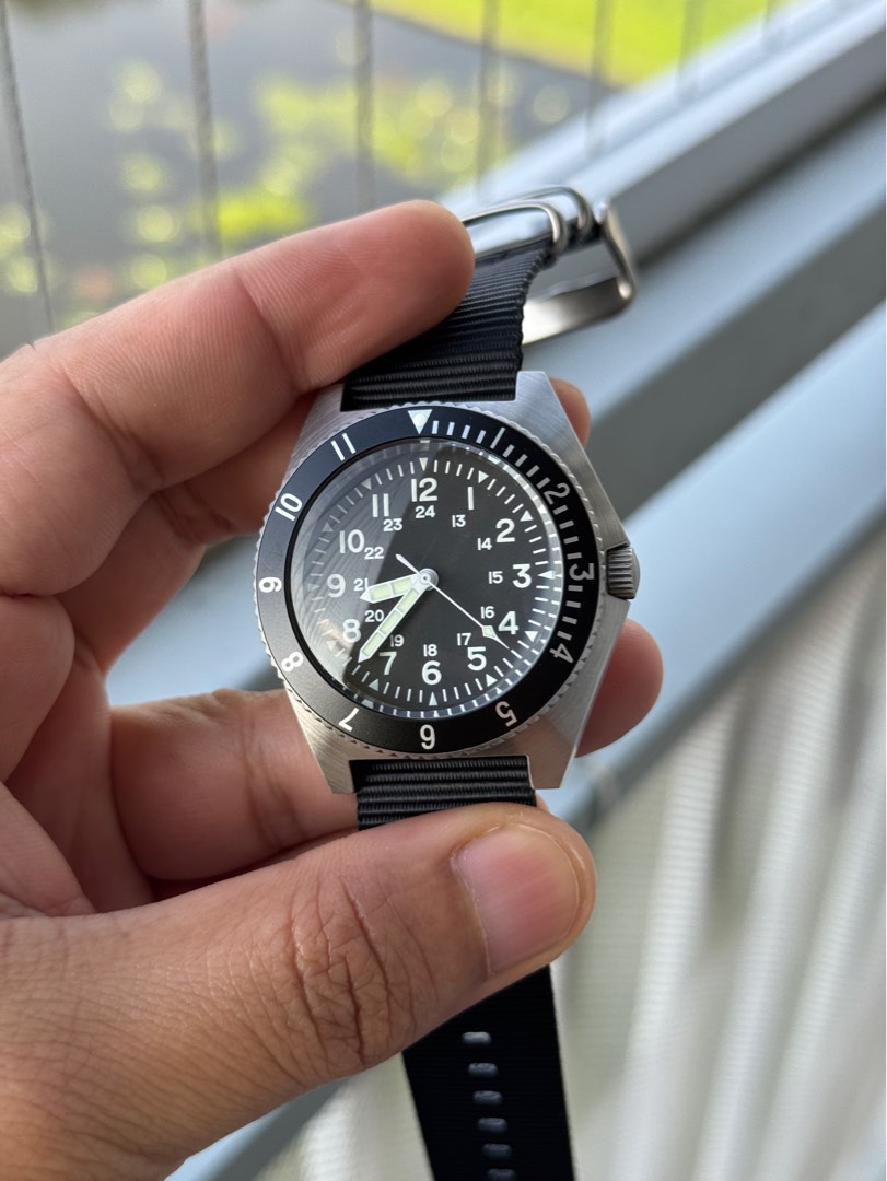 Qimei Military Diver Watch Type 2 Benrus Paradive Seiko Quartz Dive ...