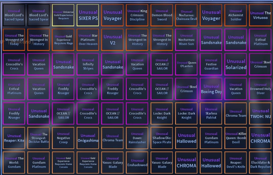 ROBLOX AUT UNUSUALS RESTOCKED!, 興趣及遊戲, 玩具 & 遊戲類 - Carousell