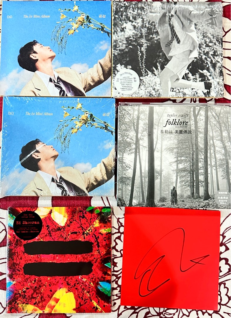 [SET] Albums - Signed Ed Sheeran, Doh Kyungsoo Empathy, Taylor Swift Folklore, Hobbies & Toys ...