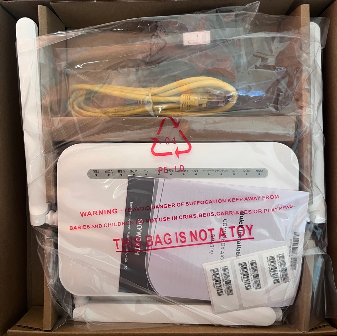 SKYWORTH Combo Box AX3000 GN630V Wi-Fi EasyMesh, TV & Home Appliances ...