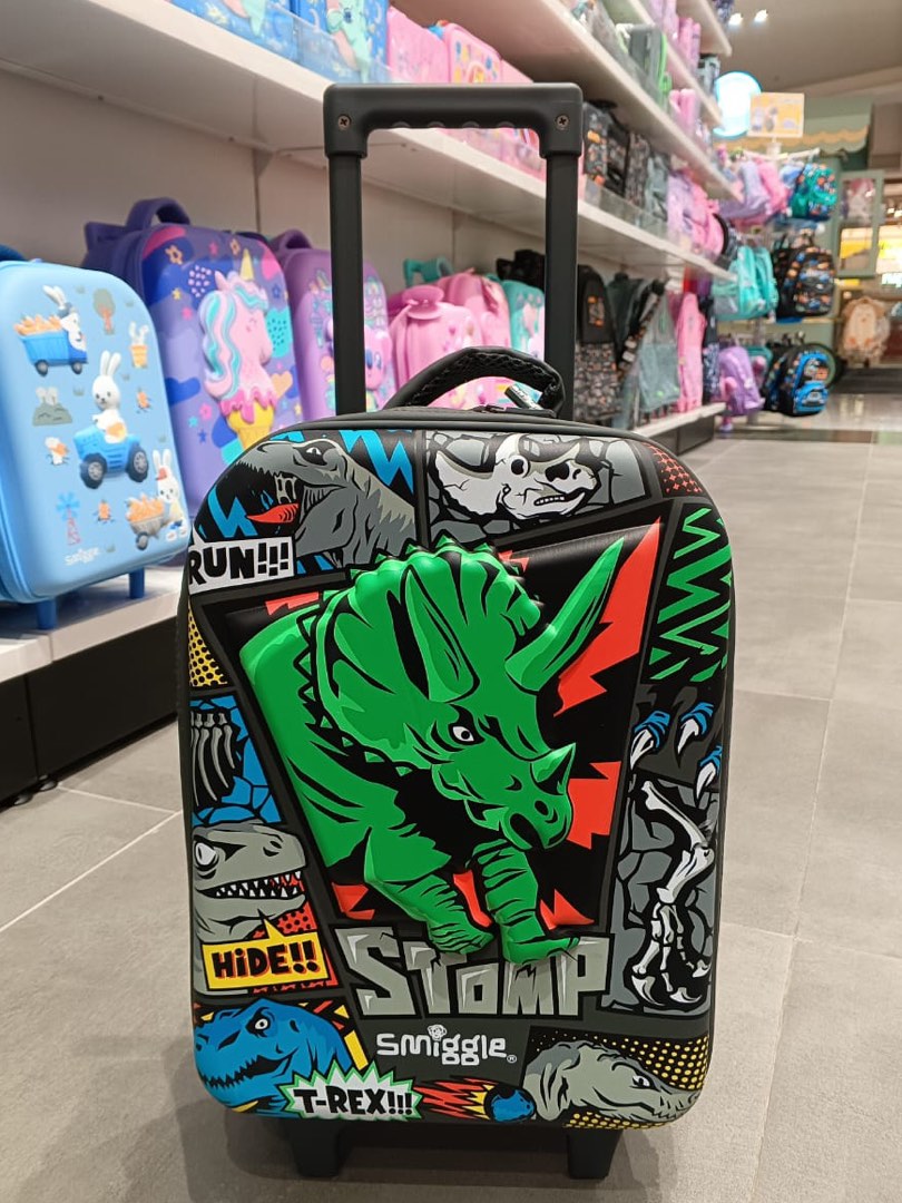 Smiggle Junior Hardtop Trolley Bag T-Rex, Bayi & Anak, Mainan & Baby ...