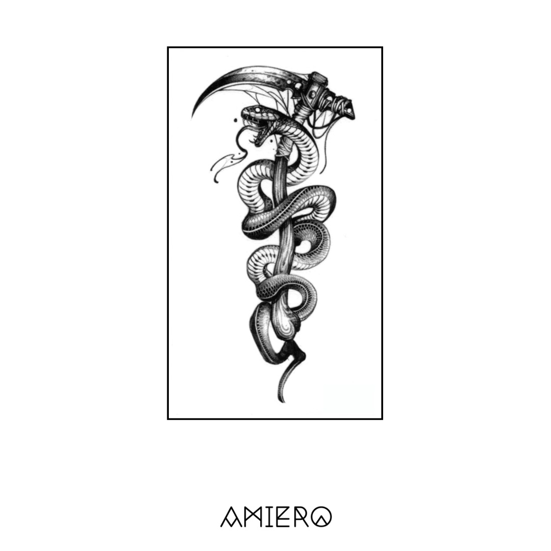 Temporary Tattoo - Snake Wrapped The Sickle, Women's Fashion, Jewelry ...
