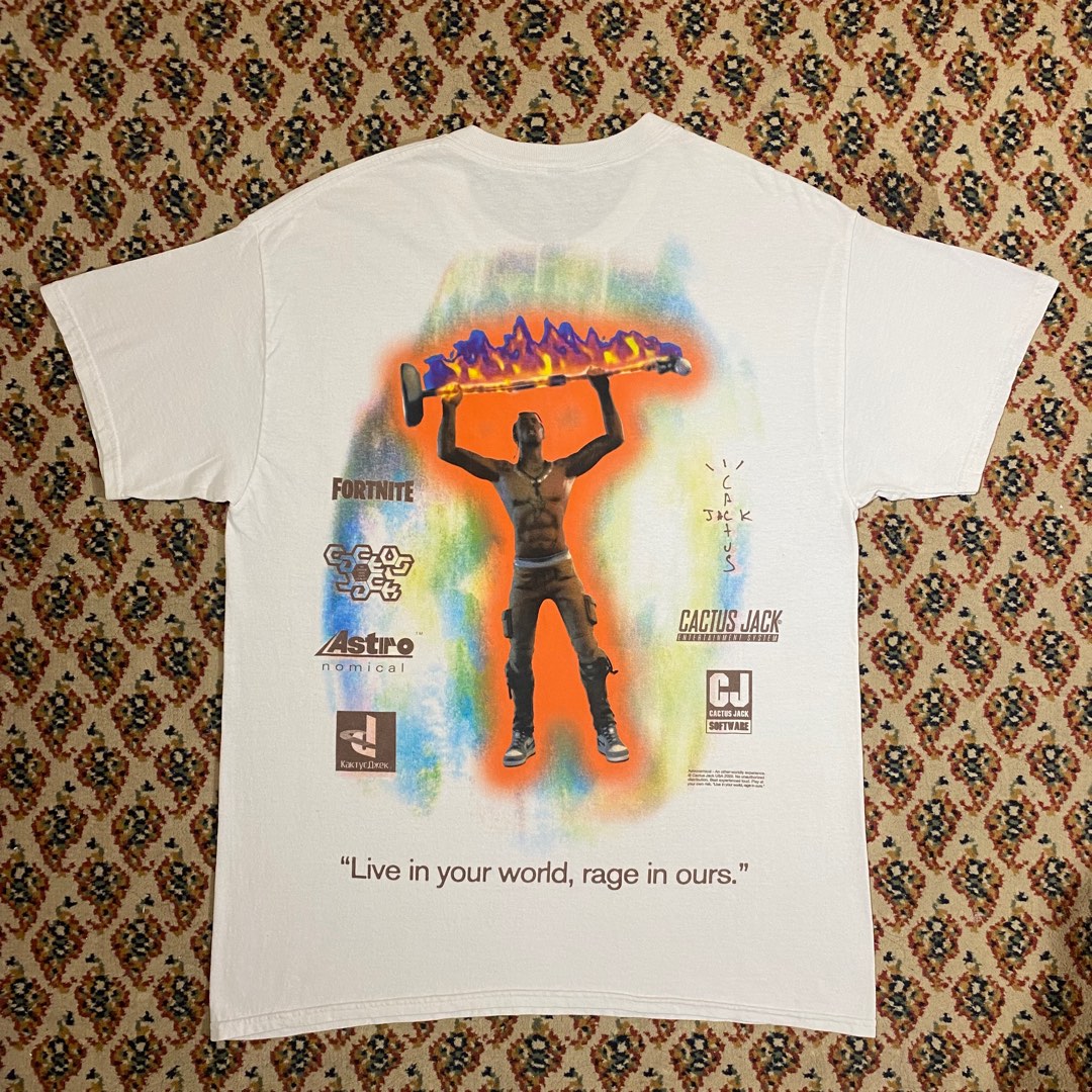 Travis Scott Cactus Jack Rage Emote Tshirt, Men's Fashion, Tops & Sets ...