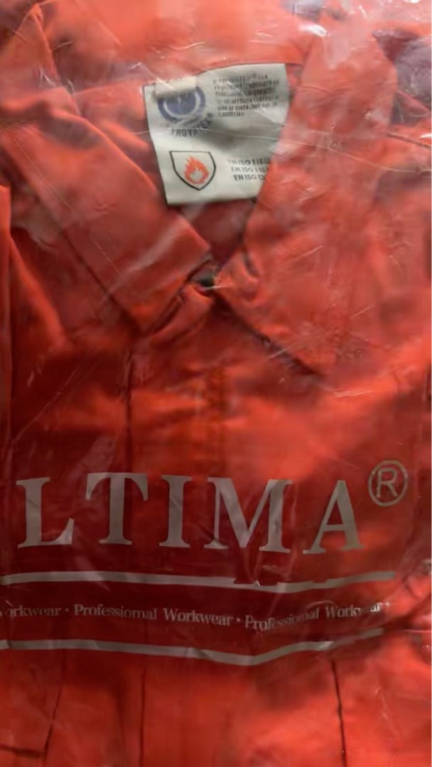 Ultima Workwear Red Long Sleeve Shirt, Men's Fashion, Coats, Jackets ...
