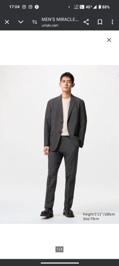 Uniqlo Miracle Air Suit Jacket & Pants (U.P. $130), Men's Fashion, Tops ...