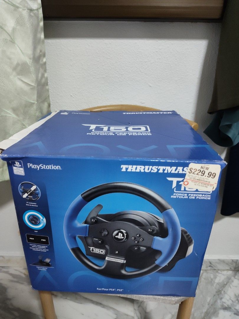 Used 3 times thrustmaster t150 force feedback racing wheel PC PS5 ...