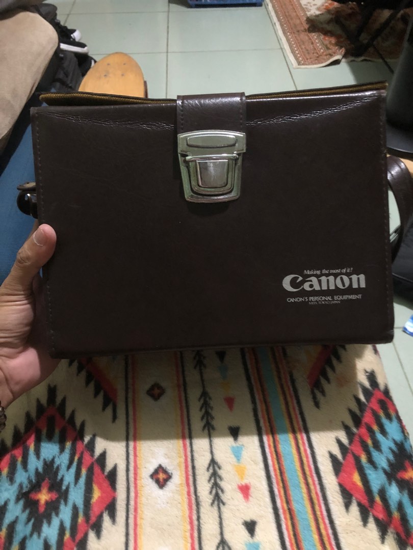 Vintage Canon leather camera box case, Photography, Photography ...