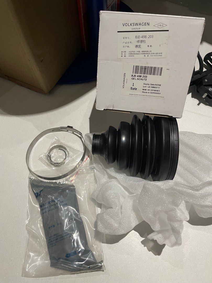 Audi Vw golf mk5 gti jetta gli outer rubber driveshaft boot complete ...