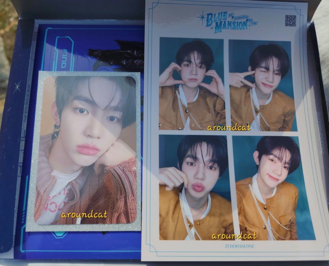 WTS Zb1 zerobaseone Zhang Hao Blue Mansion Zerose Zone Day 1 pc photocard + 4 cut photo set ...