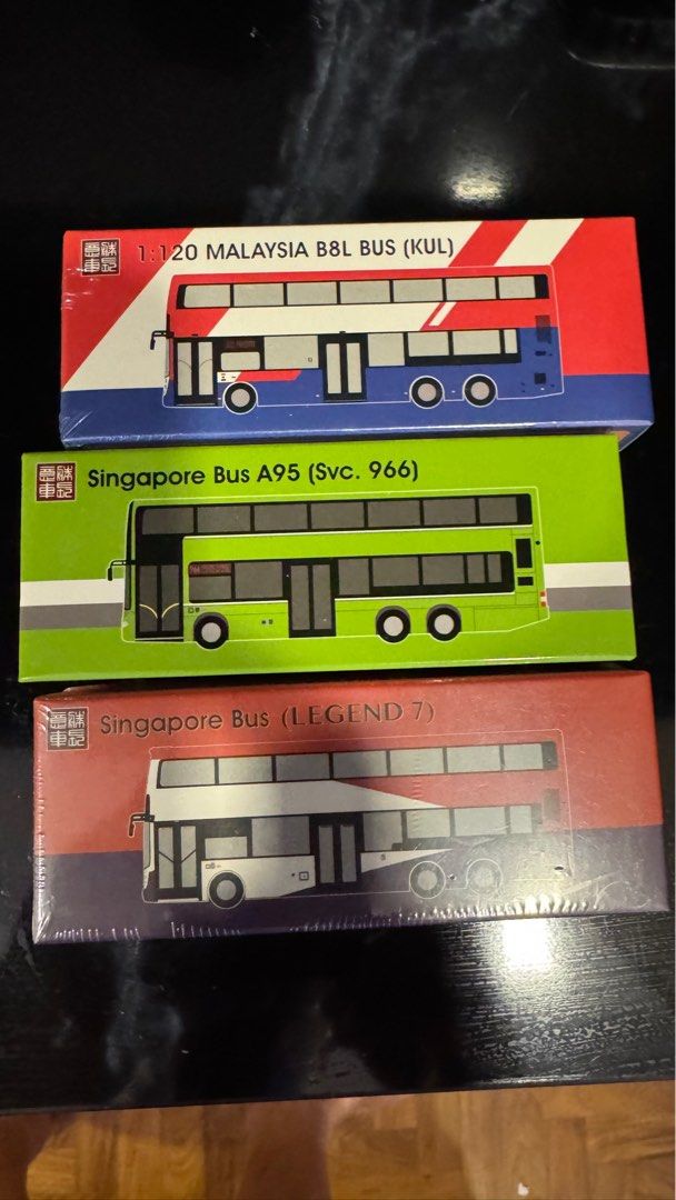 1:120 1/120 die cast Volvo BBL buses set SBS and KL bus Singapore bus ...