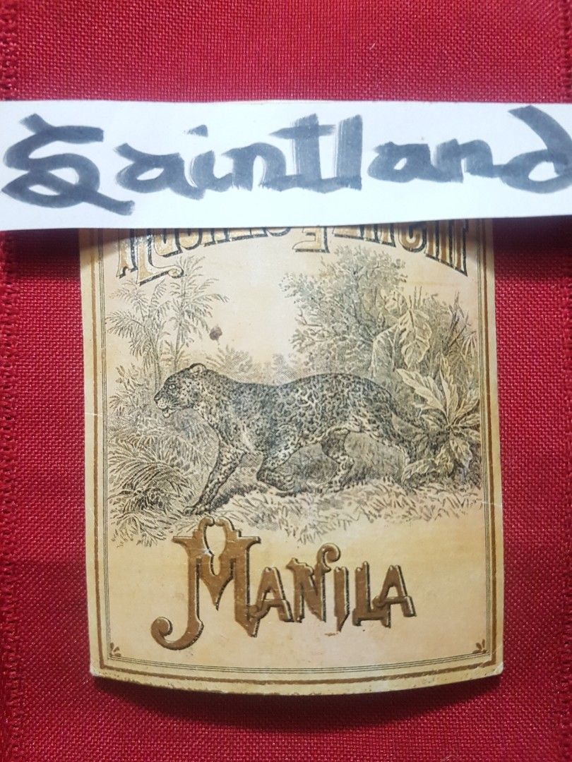 1800s Philippine Label Logo Clothing brand Antique Spanish Colonial Era ...