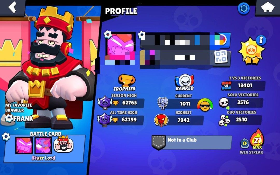 63k Trophy 51 MAX 47 HYPER 370 skin| RED KING FRANK|rank 35 pin|WTS ...