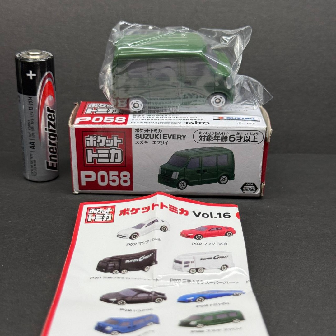 Tomica Tomy Pocket Tomica P058 Suzuki Every Miniature Van Car Green Toy ...