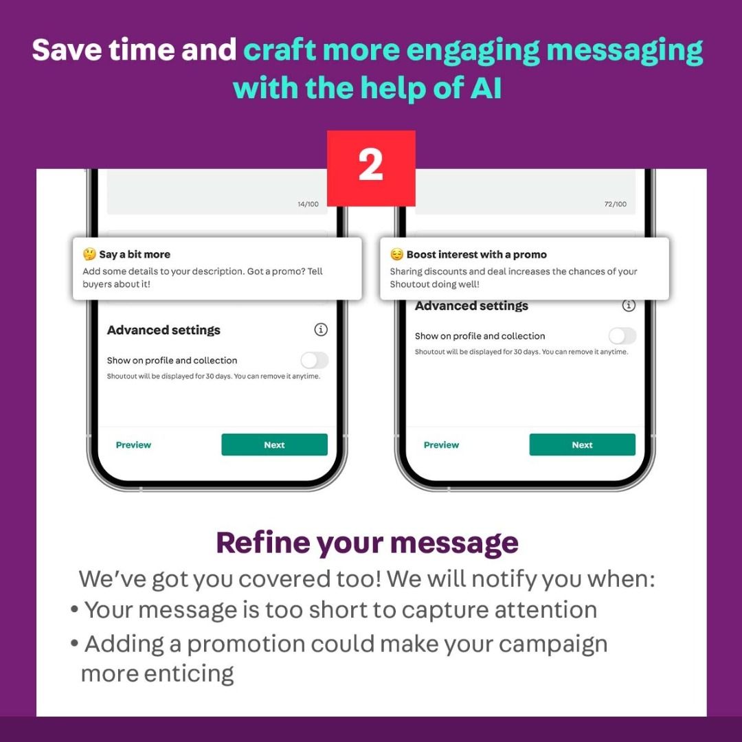 Upgraded Notification Shoutout - use AI enhancements to set up your ...