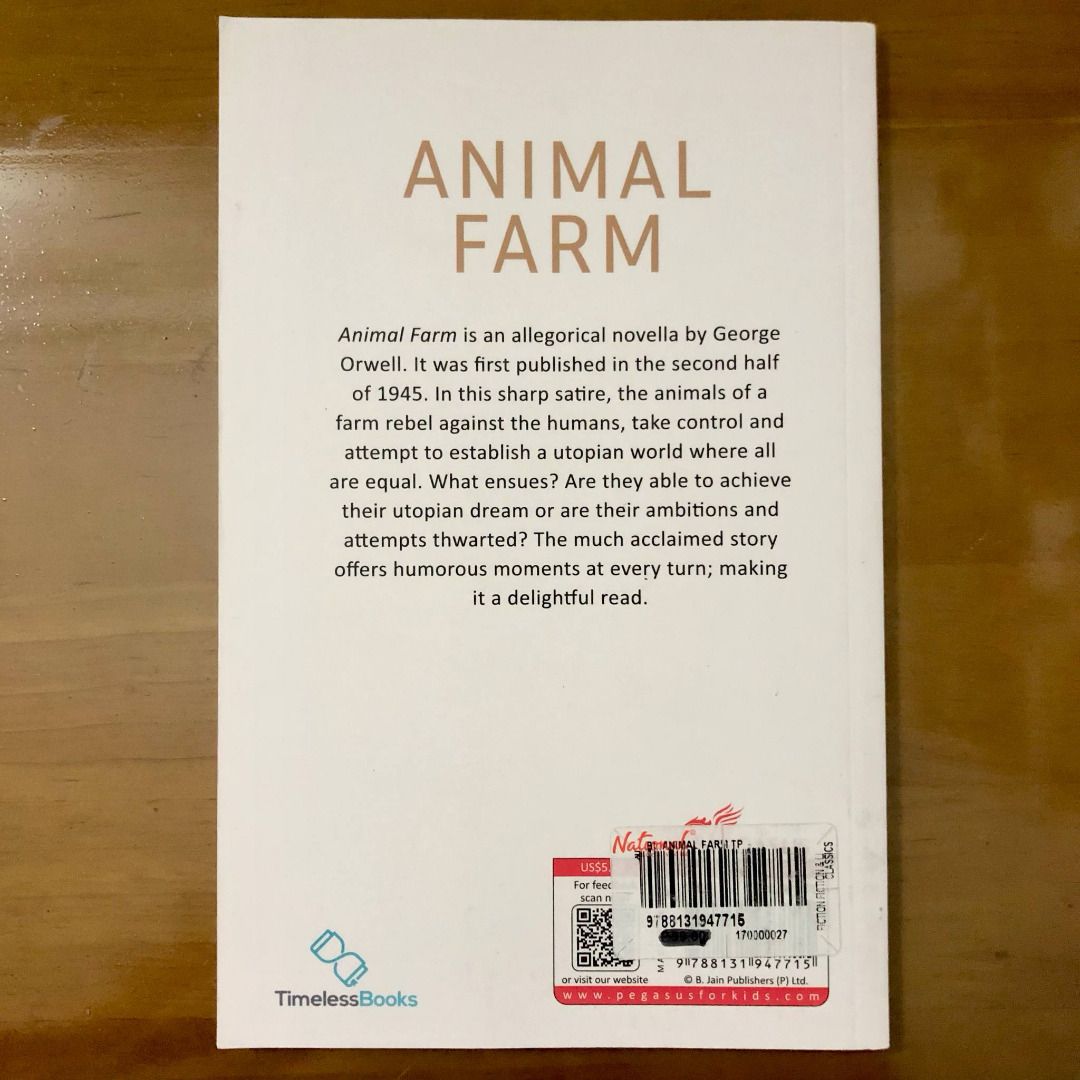 Animal Farm by George Orwell Fiction Classic Preloved Books For Sale ...