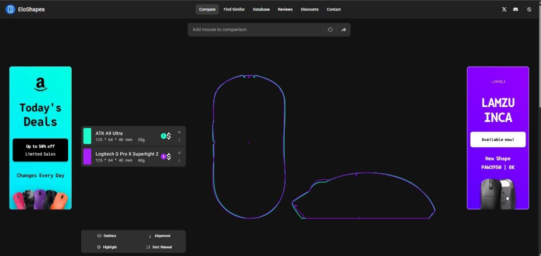 ATK A9 Ultra | PAW 3950 Ultra | 53±3g | Logitech G Pro X Superlight 2 ...