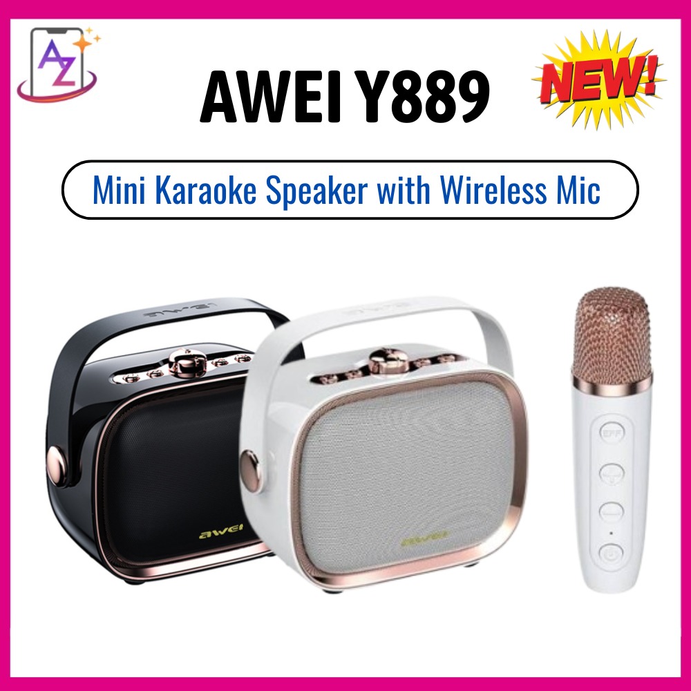 AWEI Y889 - Mini Karaoke Speaker with Wireless Mic - Brand new - Store ...