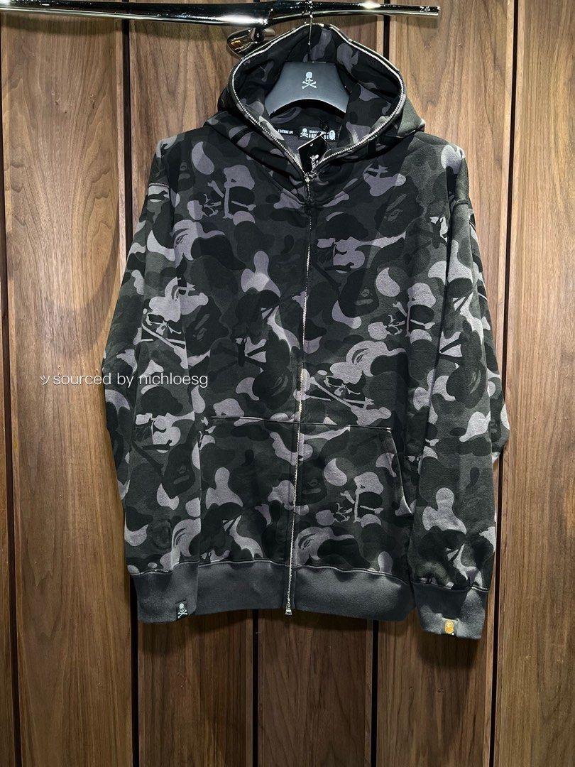 BAPE X MASTERMIND JAPAN MMJ SKULL CAMO RELAXED FIT SHARK FULL ZIP ...