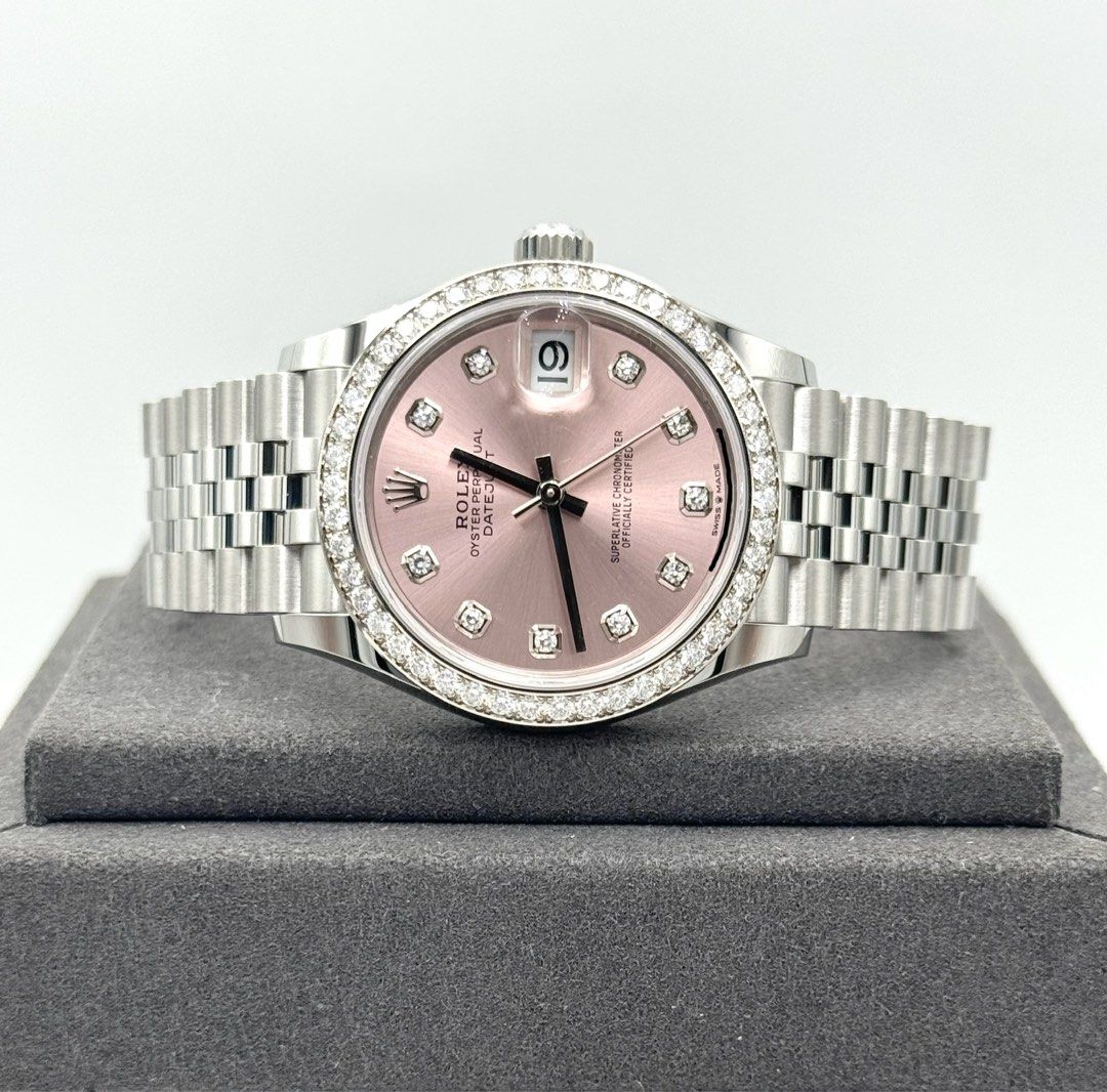 Brand New Apr 2025 Rolex Datejust 31 Jubilee Pink 10PT Diamonds Dial w ...