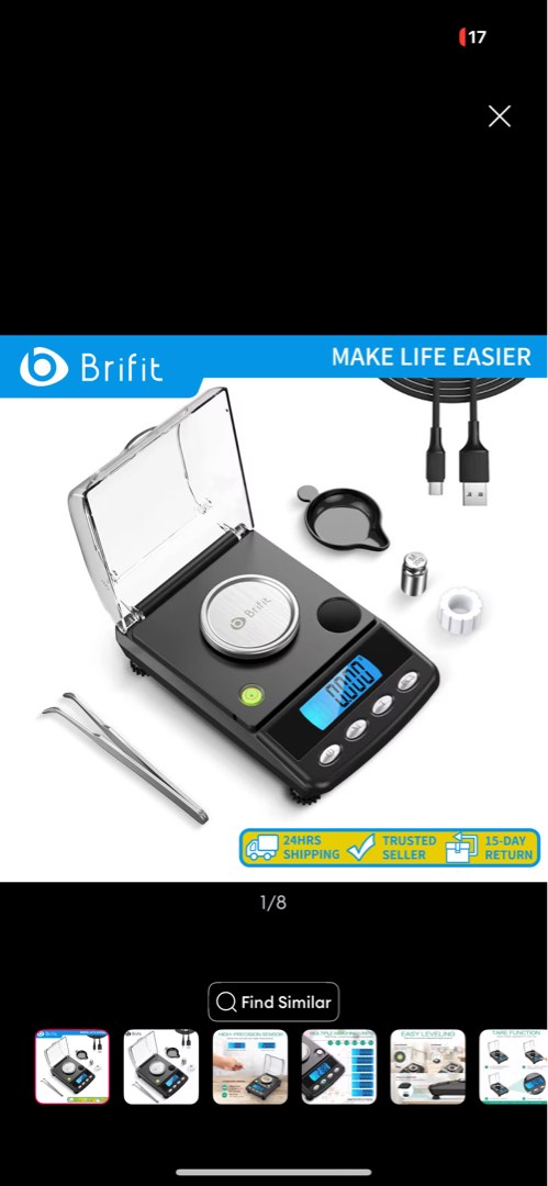 Brifit Digital Mini Scale, Health & Nutrition, Health Monitors ...
