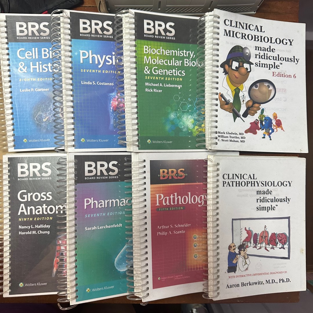 BRS Anatomy Physiology Pathology Pharmacology Biochemistry Microbiology PLE Review Books ...
