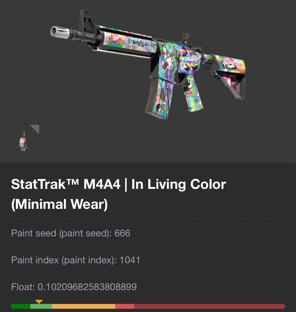 CS2 M4A4 ST In Living Color MW, Video Gaming, Gaming Accessories, In ...