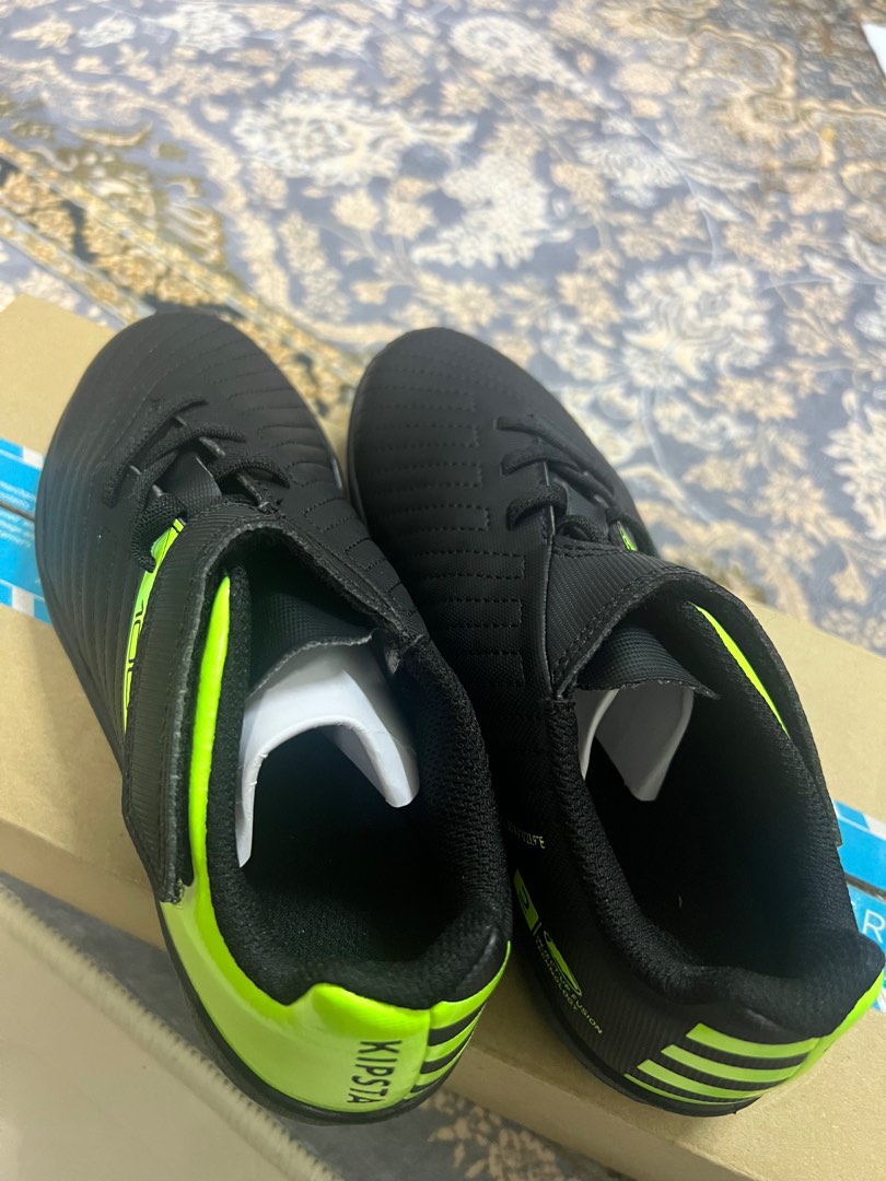 Decathlon Kids Rip-Tab Turf Football Boots, Babies & Kids, Babies ...