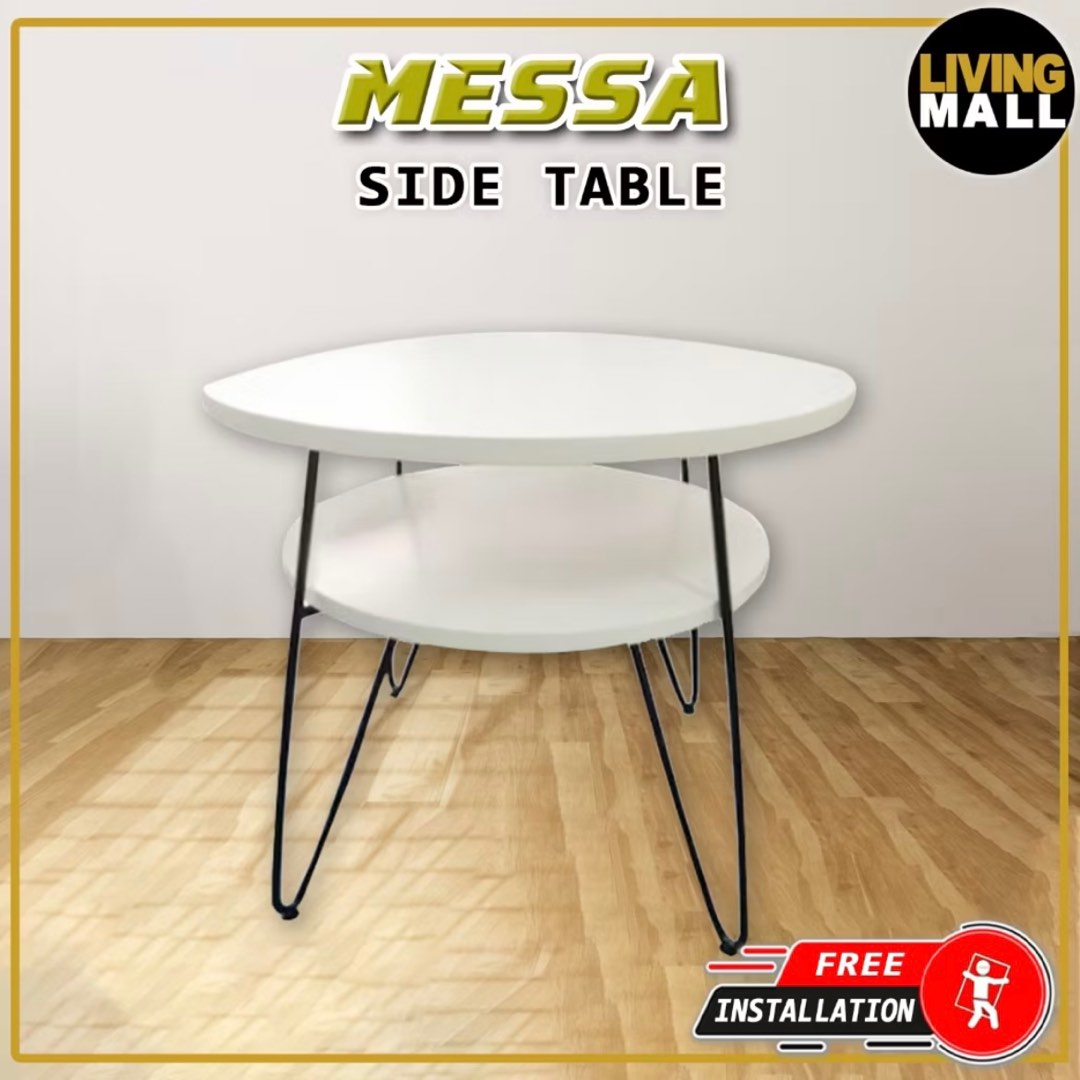 [FREE INSTALLATION] Modern Round Messa Side Table | Round Sofa Side ...