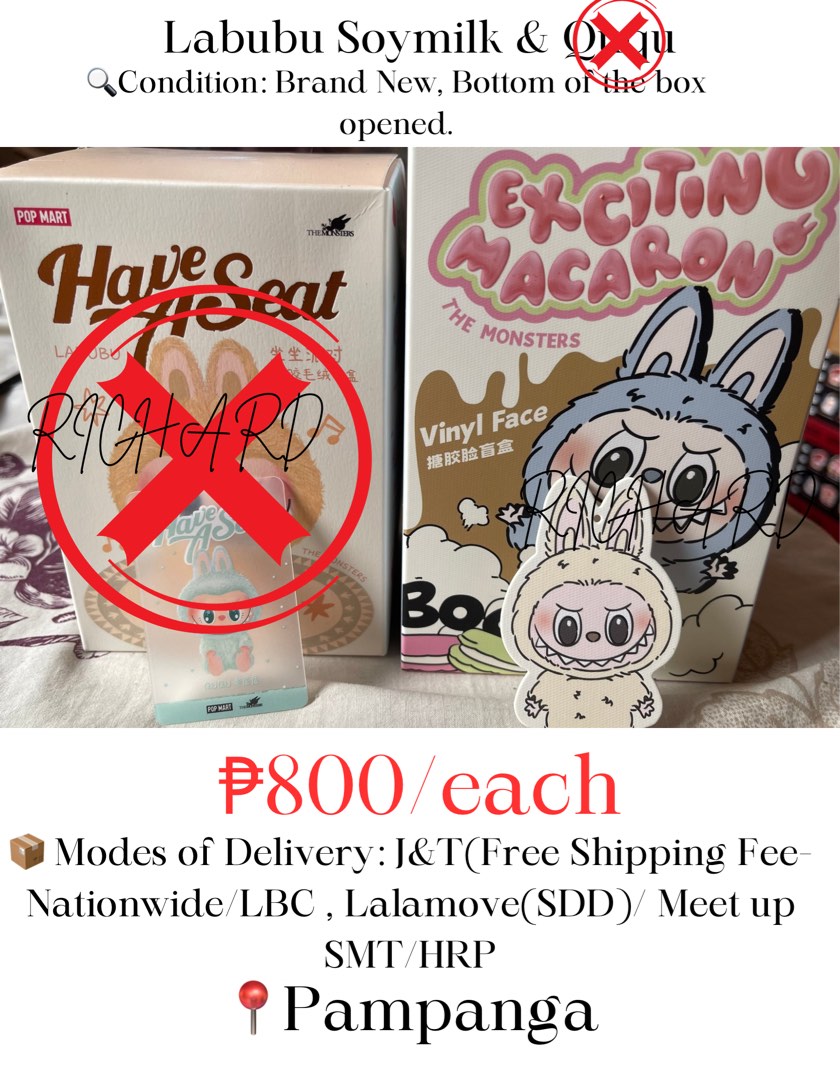 (FREE SHIPPING NATIONWIDE) Labubu Tasty Macarons (Soymilk), Hobbies ...