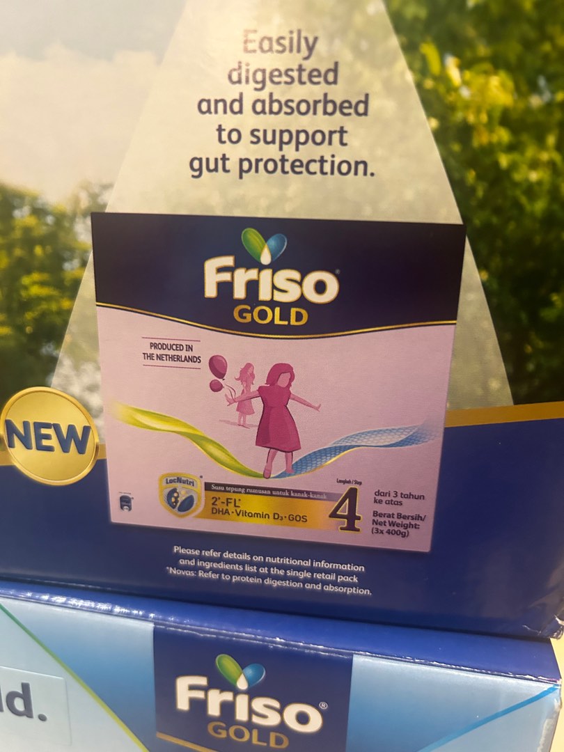 Friso Gold step 4 milk formula 1.2kg x 3 (2boxes) exp: May 2026, Food ...