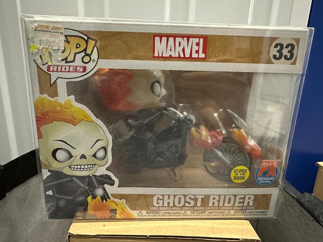 Ghost Rider on Bike GITD #33 Funko Ride Marvel PX Exclusive Rare ...