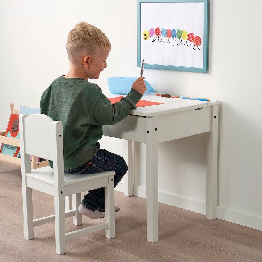 IKEA SUNDVIK Children desk, white, 60x45 cm MEJA BELAJAR STUDY TABLE ...