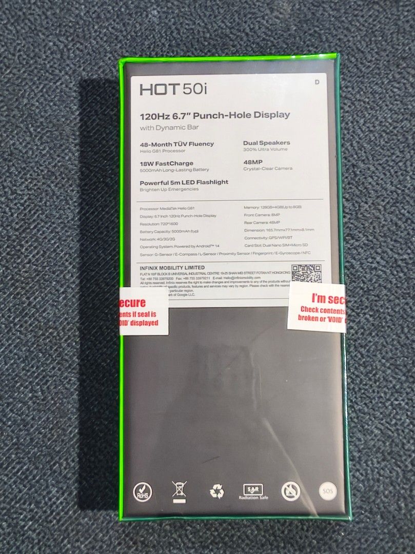 Infinix Hot 50i Titanium Grey 128GB, Mobile Phones & Gadgets, Mobile ...