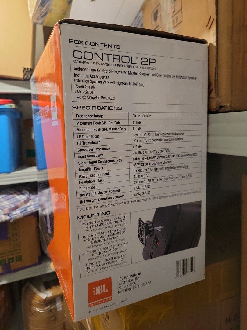 JBL CONTROL 2P 1對, 音響器材, Soundbar、揚聲器、藍牙喇叭、耳擴 - Carousell