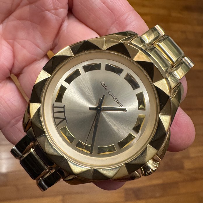 Karl Lagerfeld gold watch, Men's Fashion, Watches & Accessories ...