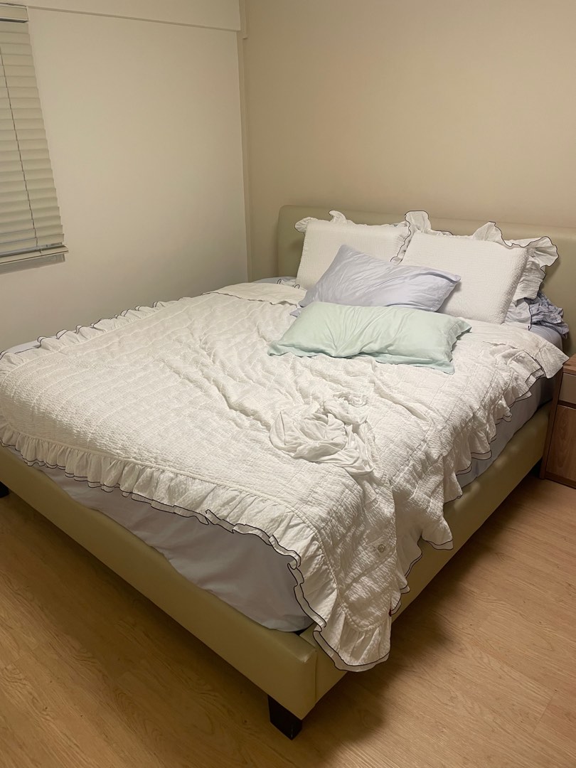 King long bed frame, Furniture & Home Living, Furniture, Bed Frames ...