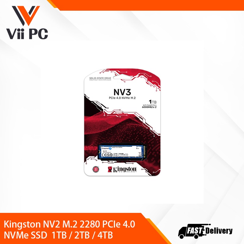 Kingston NV3 M.2 2280 PCIe 4.0 NVMe SSD 1TB / 2TB / 4TB (3 Years ...