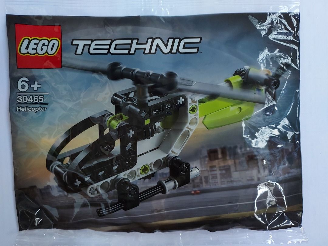 Lego 30465 Helicopter Technic Technical Model Build Green White Grey ...