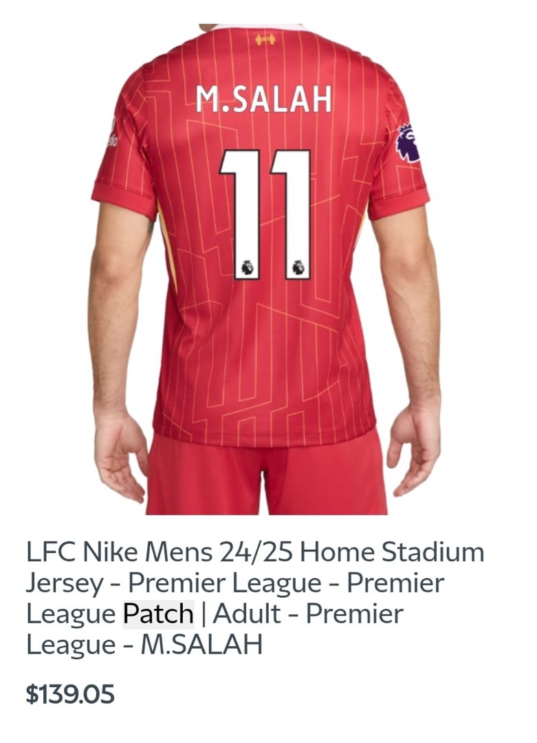 LFC Nike Mens 24/25 Home Stadium Jersey - Premier League - Premier ...