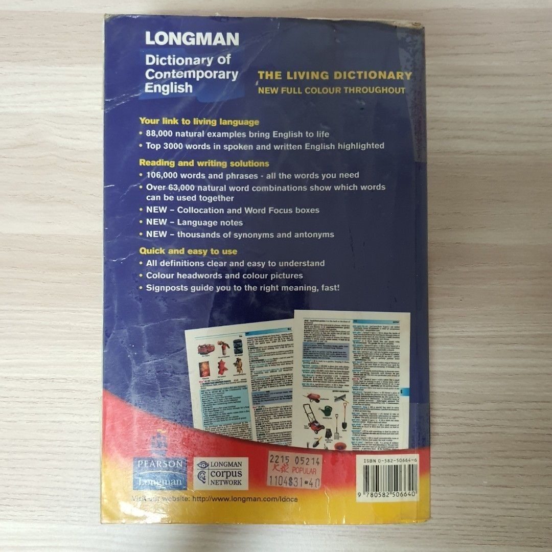LONGMAN Dictionary of Contemporary English (The Living Dictionary) ~ By ...
