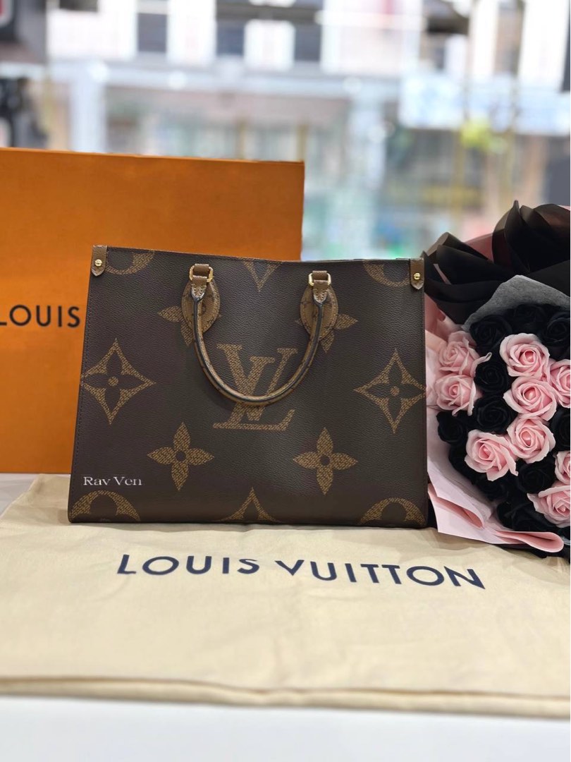 LOUIS VUITTON LV 2WAY Bag Monogram Giant Canvas OTG On The Go MM ( NFC ...