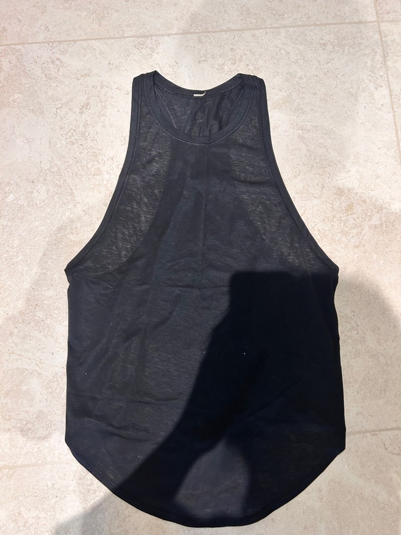 Lululemon sheer black racer tank, Women's Fashion, Activewear on Carousell