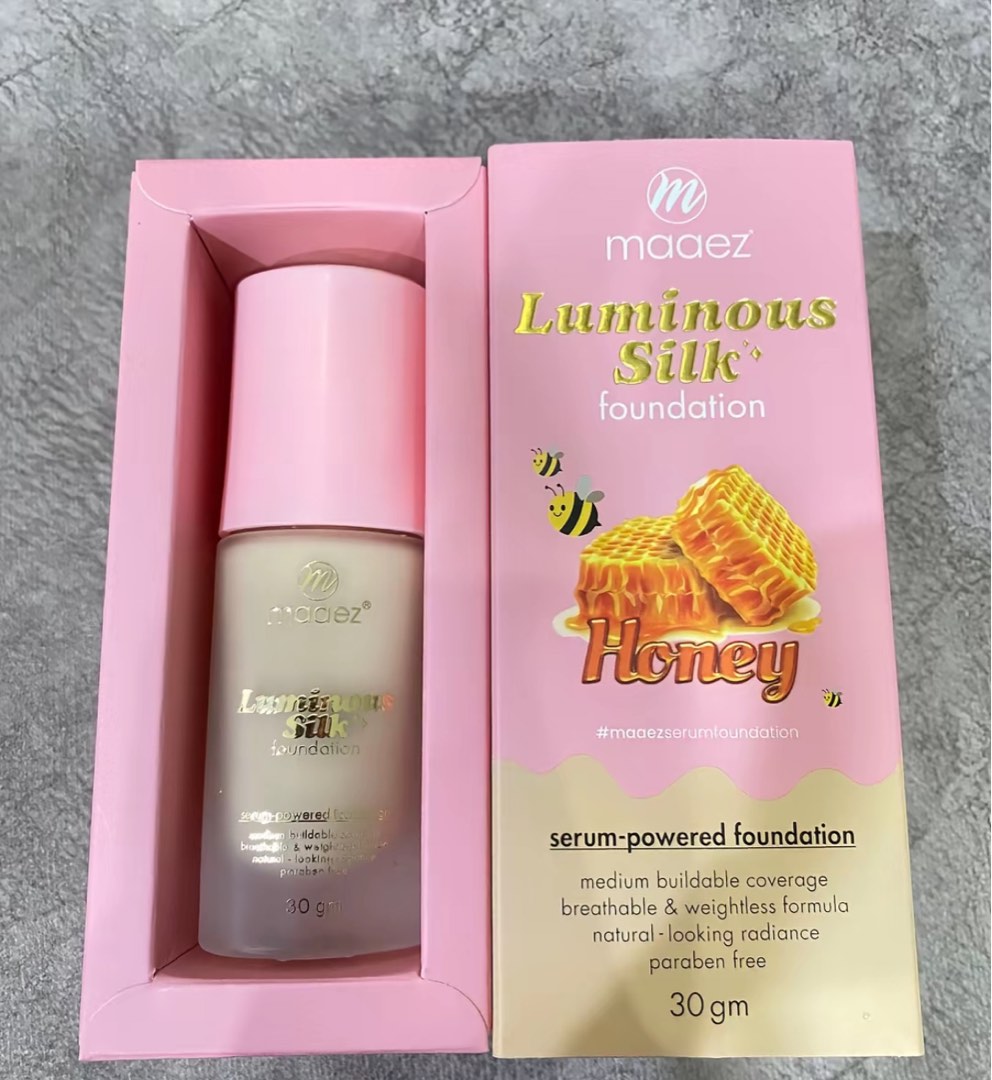 Maaez Luminous Silk Foundation Honey, Beauty & Personal Care, Face ...