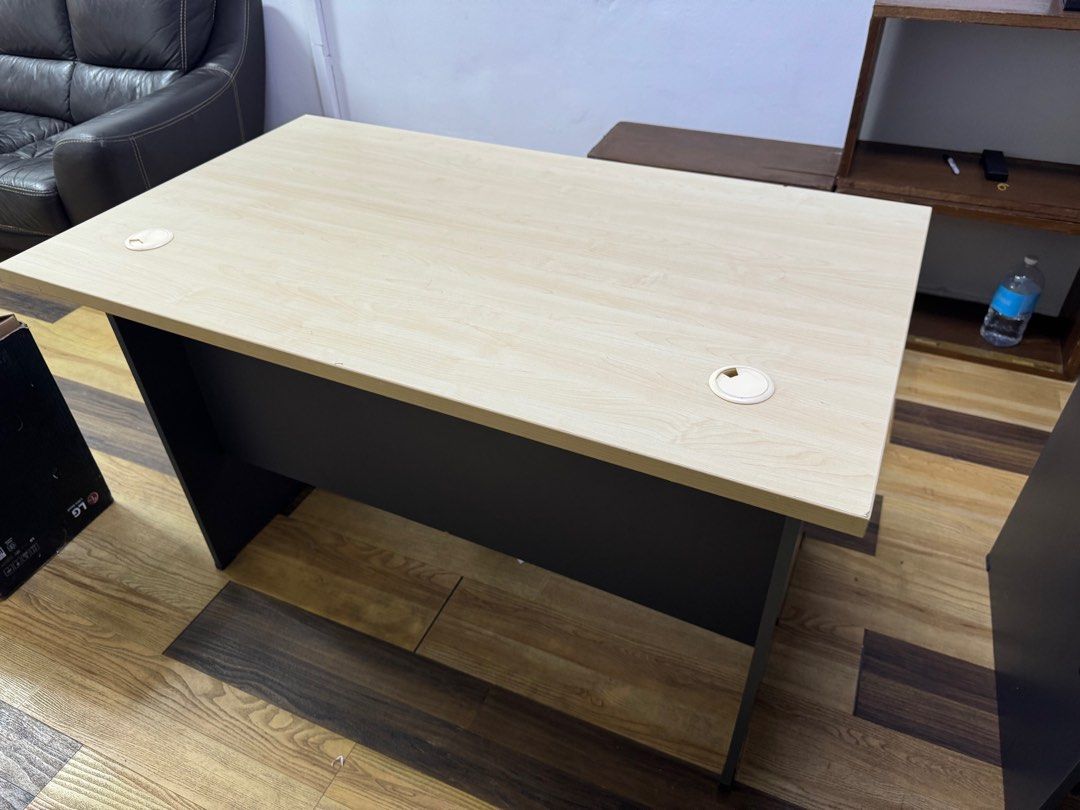 Meja office / meja belajar / study table / almost new, Furniture & Home ...