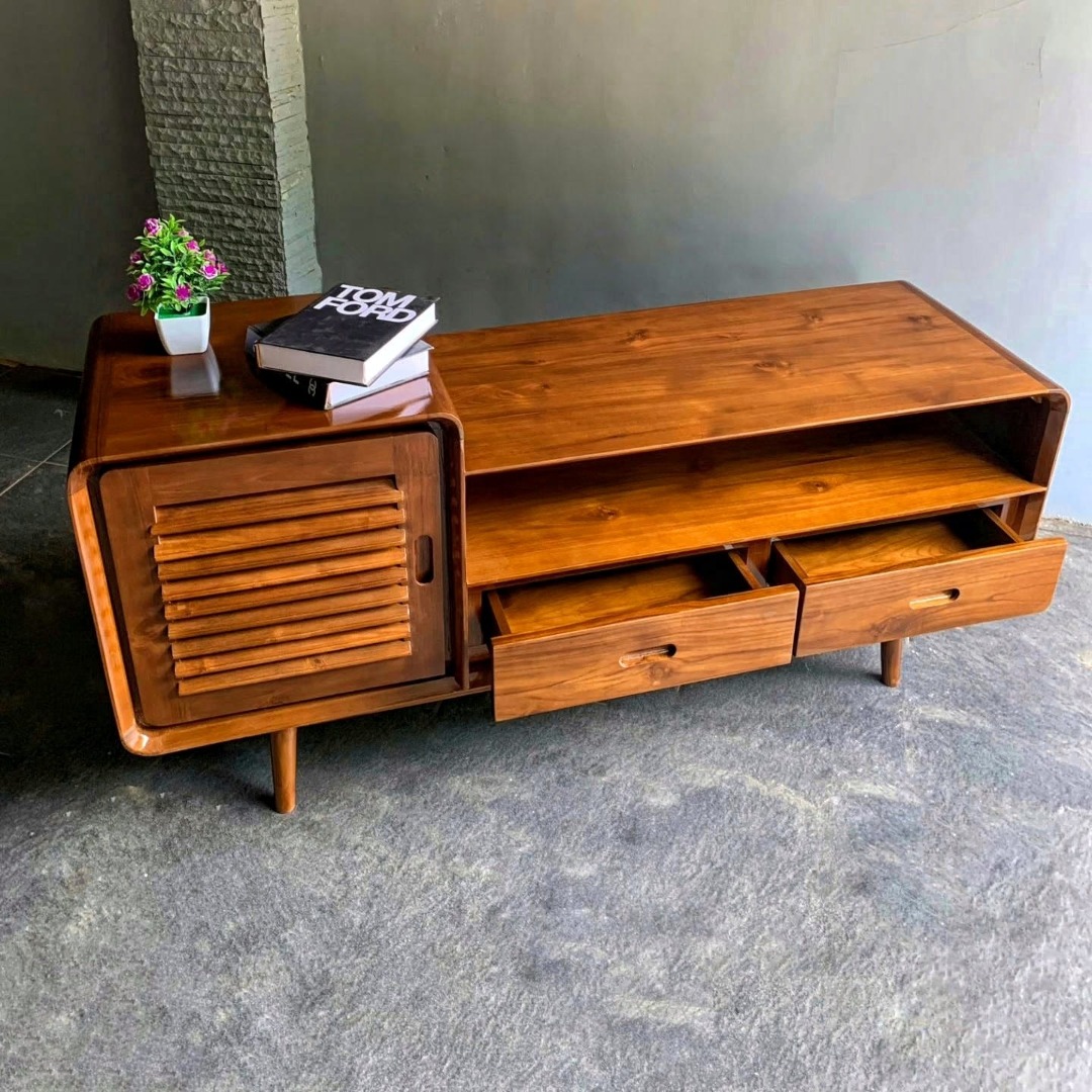 Meja Tv buffet Modern Minimalis, Properti, Dijual di Carousell