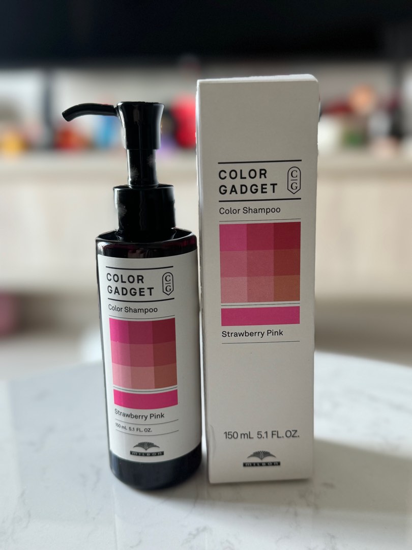 Milbon Color Gadget Shampoo - Strawberry Pink, Beauty & Personal Care ...